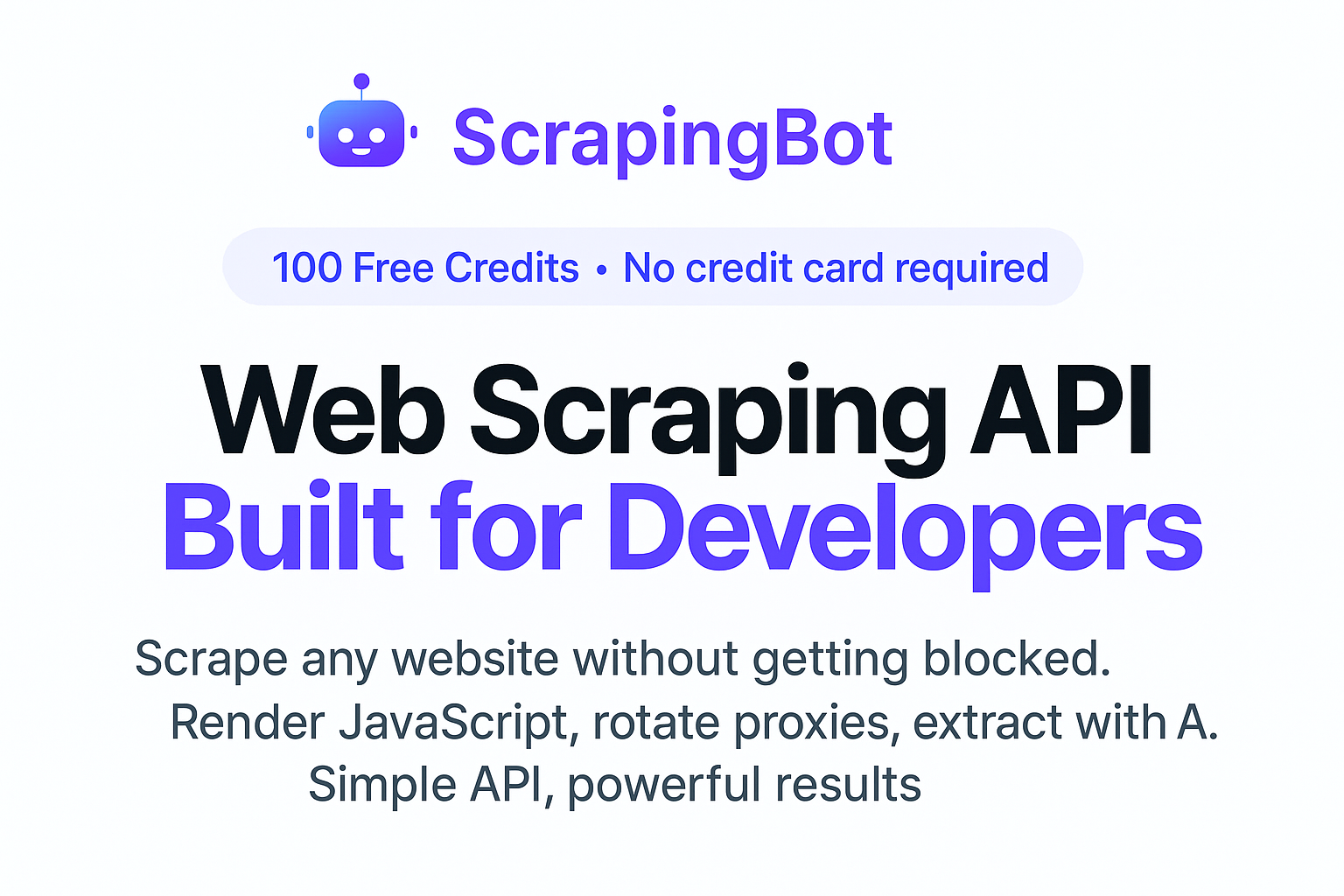 ScrapingBot - Powerful Web Scraping API with AI & Stealth